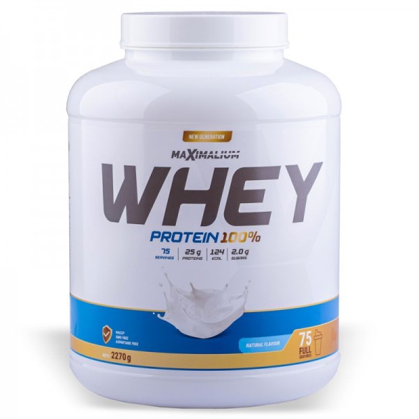 Whey 100% protein Natural ukus 2.27kg – Maximalium