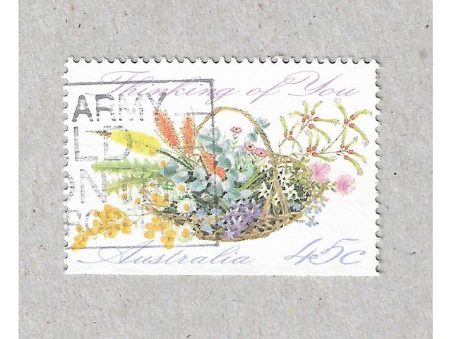 (M) markica 1992 Australija 45c Basket of Flowers