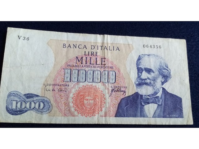 1000 lira,Italija,1962,fine.