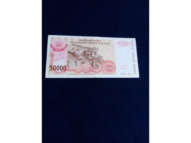 50 000 din.Republika Srpska Krajina,1993,xf.