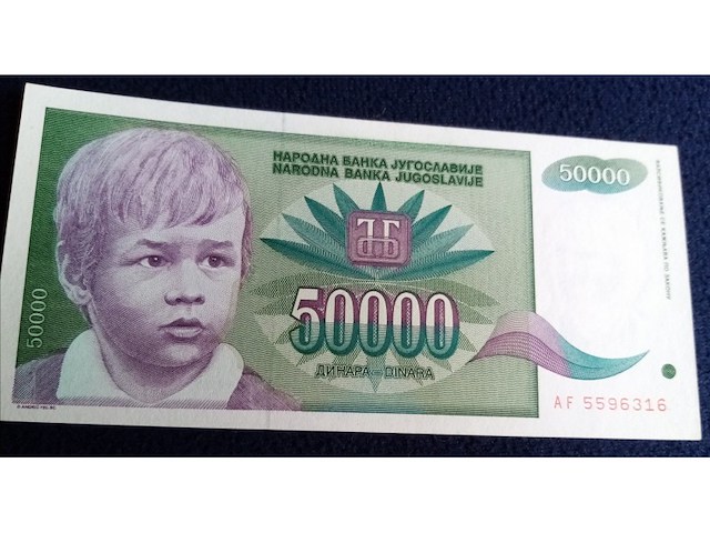 50.000.dinara 1992,SRJ,unc.