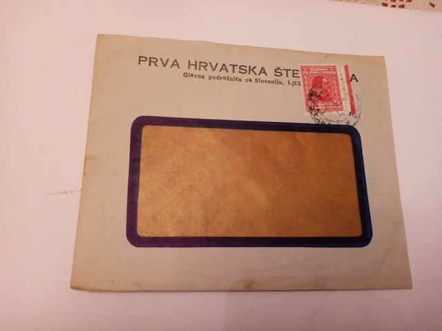 Prva Hrvatska štedionica,Ljubljana,1925,koverat