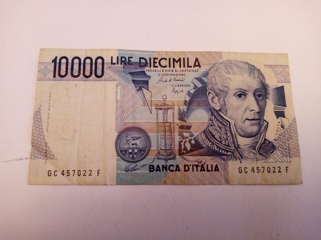 10.000 lira,Italija,1984,vf.