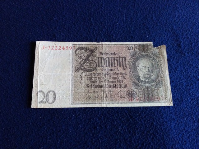 20 maraka,Njemačka,1929,g/f.