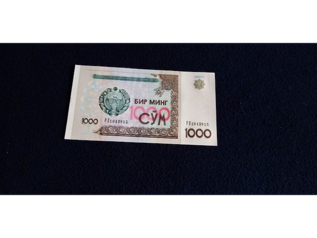 1000 sum,Uzbekistan,2001,unc.