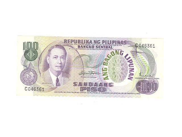 100 piso,Filipini,1969,unc.