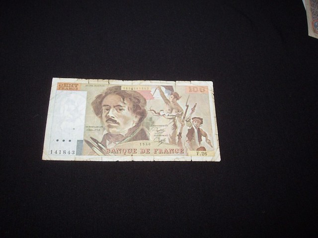 100 franaka.1980,fine.