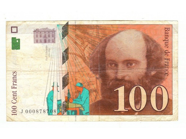 100 franaka,Francuska,1997,f/vf.