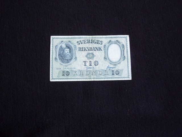 10 kronor,Svedska,1958,vf