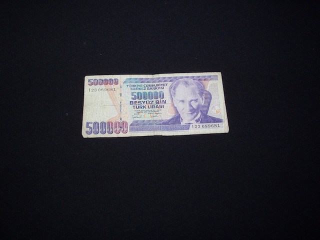 500.000 lira,Turska,1970,fine.