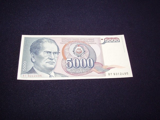 5.000,00 din.1985,SFRJ,unc.