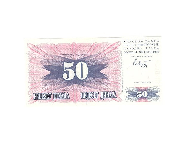 50 dinara BiH,1992,unc.