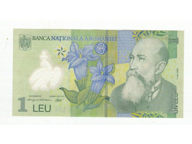 1 leu,Rumunija,polimer,2005,xf.