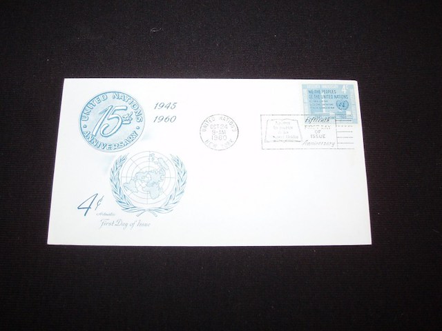 Ujedinjene Nacije,15 godina postojanja,FDC,1960.