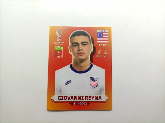 QATAR 2022 FIFA WC - Panini - Sličica br. USA18