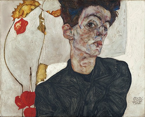 Self-Portrait with Physalis (1912)