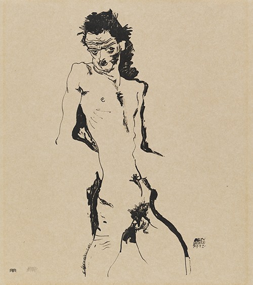 Male nude (Self-portrait) I (1912)