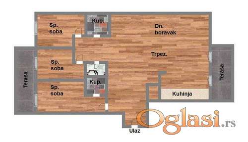 Odličan četvorosoban penthouse Novo Naselje