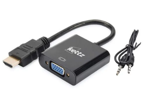 Kettz Adapter HV-5500 HDMI-VGA M/F + audio