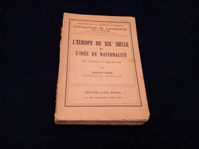 L Europe du XIX siecle et l idee de nationalite,1938