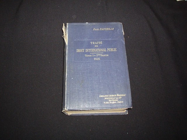 Traite de Droit International Public,Paix,1922