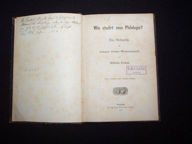 Wie studirt man Philologie,Wilhelm Freund,1975