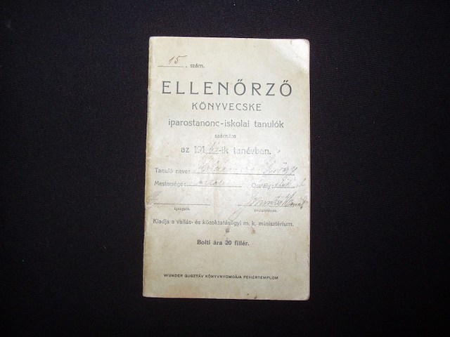 Ellenorzo,Konzvecske,1917,Madjarska djacka knjiz.