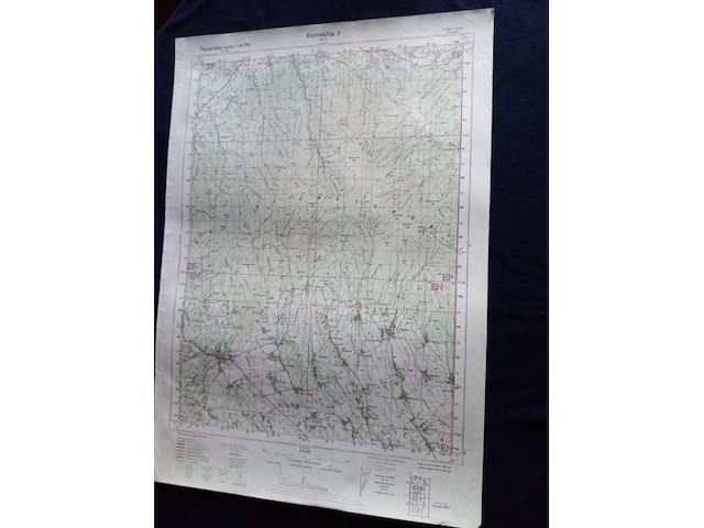 Kursumlija,1:50.000.topografska karta,1987,581-2