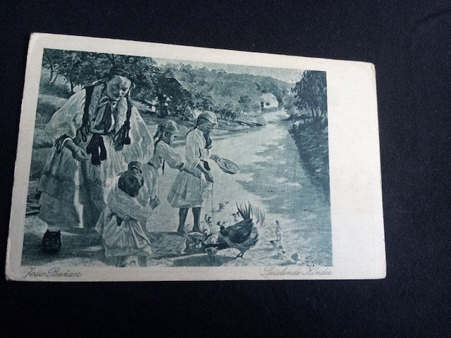 Djeca i pilici,Jozo Buzan,Hrvatska umjetnost,oko 1920
