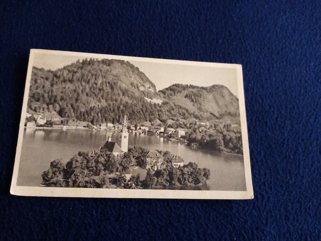 Bled,Crkva na jezeru,1945,putovala.