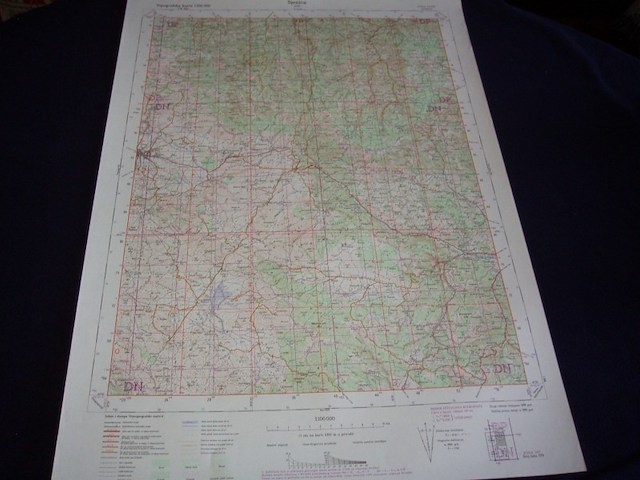 Sjenica,topografska karta,1:100.000,VGI,1985