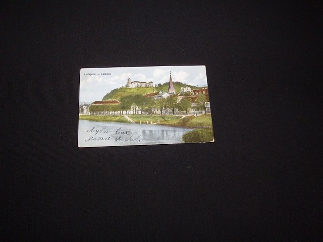 Ljubljana ,color razglednica,Kraljevina SHS,1922,putova