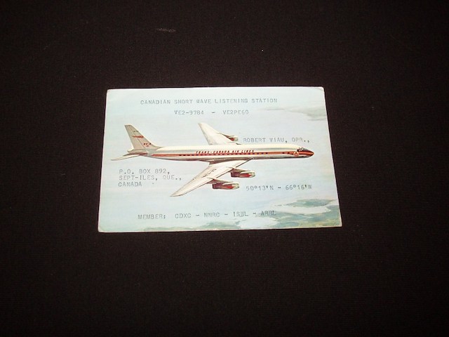 Trans Canada Air lines,color razglednica,1962.