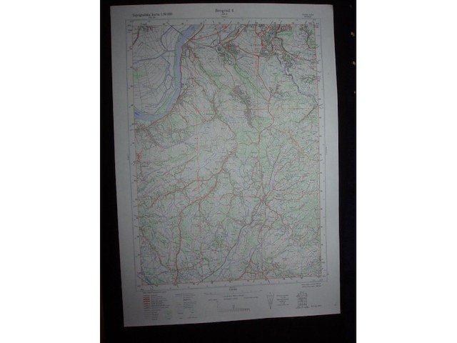 Beograd 4,topografska karta,1:50.000,429-4