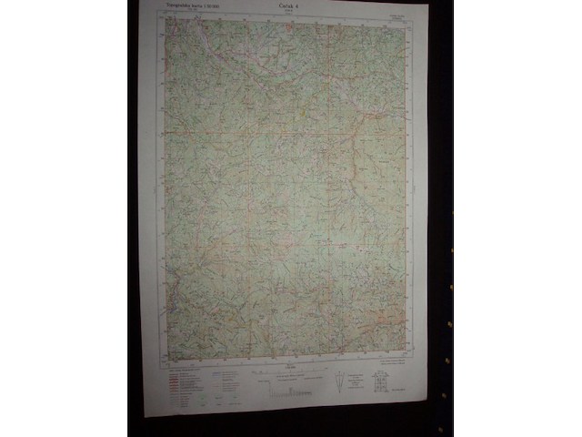 Cacak 4,topografska karta 1:50.000,529-4