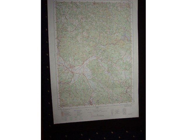 Cacak 1,topografska karta 1:50.000,529-1