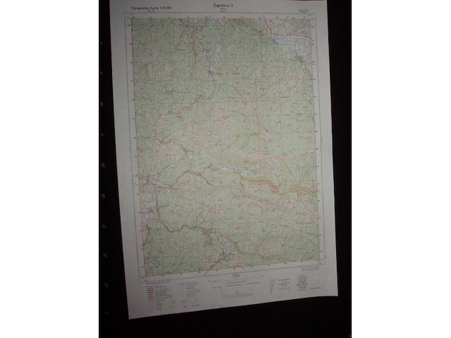 Zagubica 3,topografska karta,1:50.000,482-3