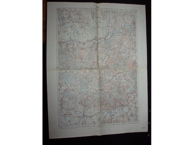 Pecuj,Baranja,topografska karta,1934