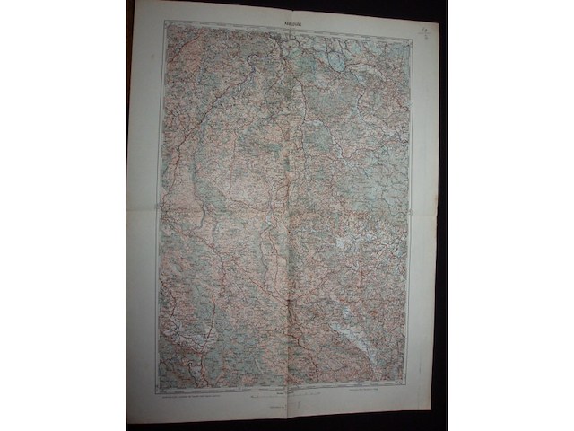 Karlovac,topografska karta,1:100.000.1932