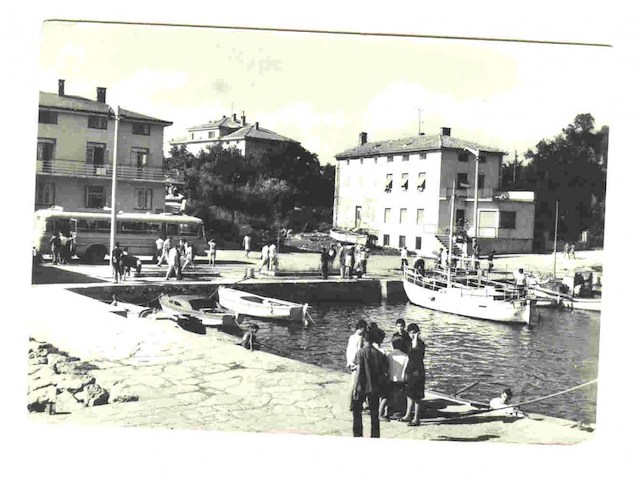 Omisalj,otok Krk,cb razglednica,1966,putovala.
