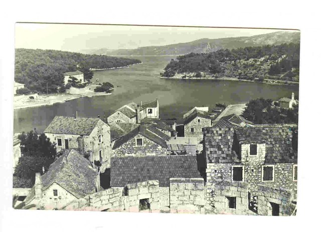 Vrboska,otok Hvar,cb razglednica,oko 1960,cista.