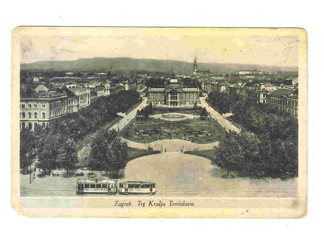 Zagreb,cb razglednica,Kraljevina,1939,putovala.