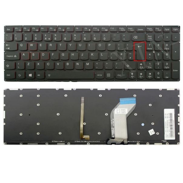 Tastature za laptop Lenovo Ideapad Y700-15ISK Y700-17ISK veliki enter sa pozadinskim osvetljenjem