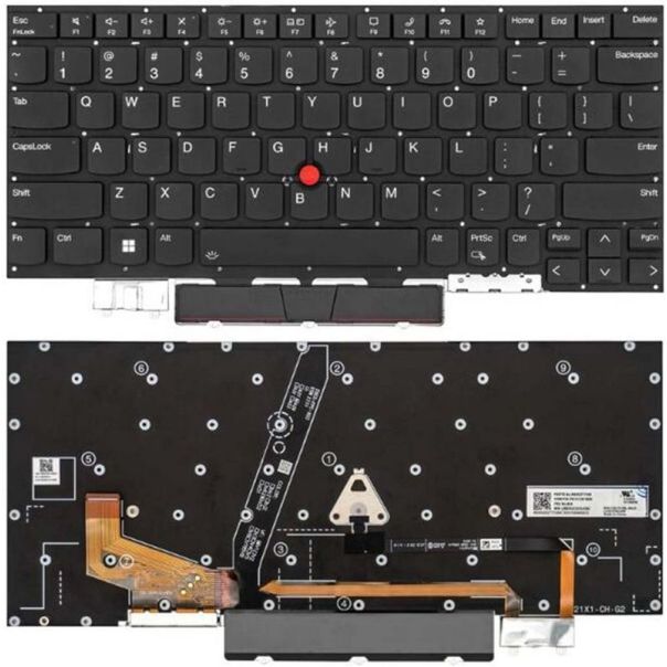 Tastatura za laptop Lenovo ThinkPad X1 Carbon 9th Gen 9 2021 X1C 2021 mali enter, backlight, pointer