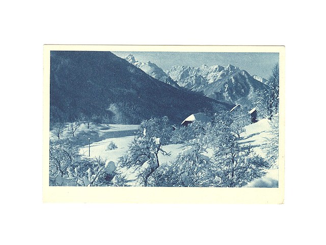 Slovenija,Alpski predeo,cb razglednica,cista,1960.