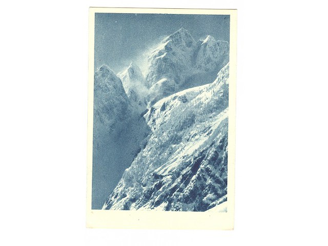 Slovenija,Alpski predeo,cb razglednica,cista,1960.