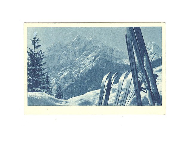 Slovenija,Alpski predeo,cb razglednica,cista,1960.