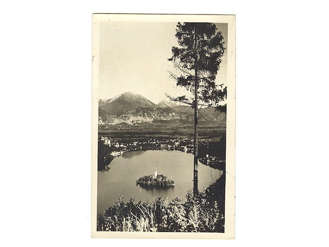 Bled,cb razglednica,1935,putovala,Kraljevina.