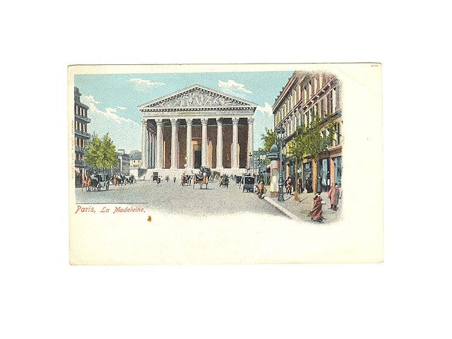 Paris,rana color razglednica,1900,La Madeleine.