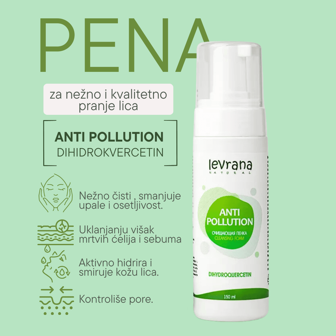 Pena za umivanje lica anti pollution Dihidrokvercetin 150 ml